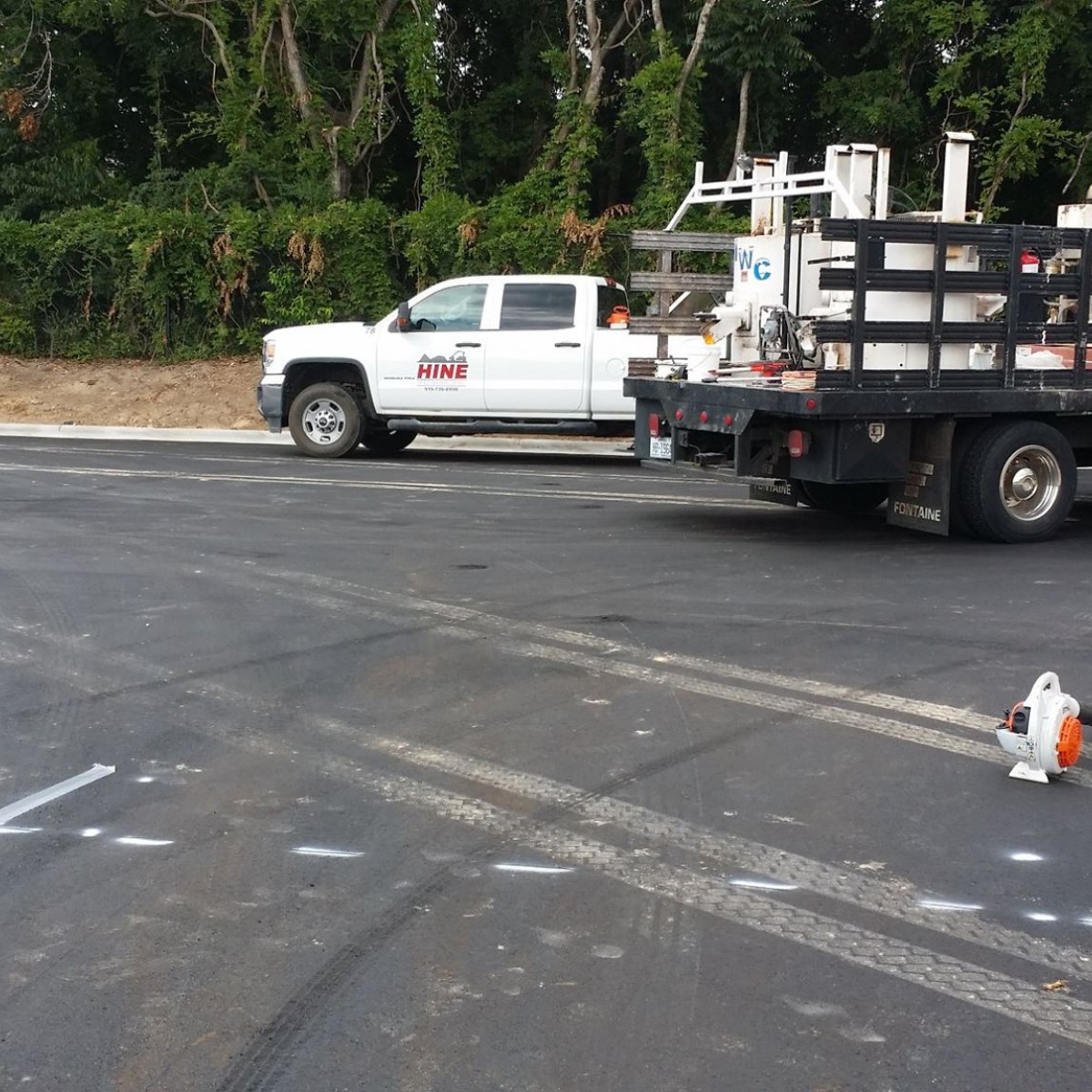 Zebulon Thermoplastic Stop Bar | Projects | Sealcoating, Line Striping ...