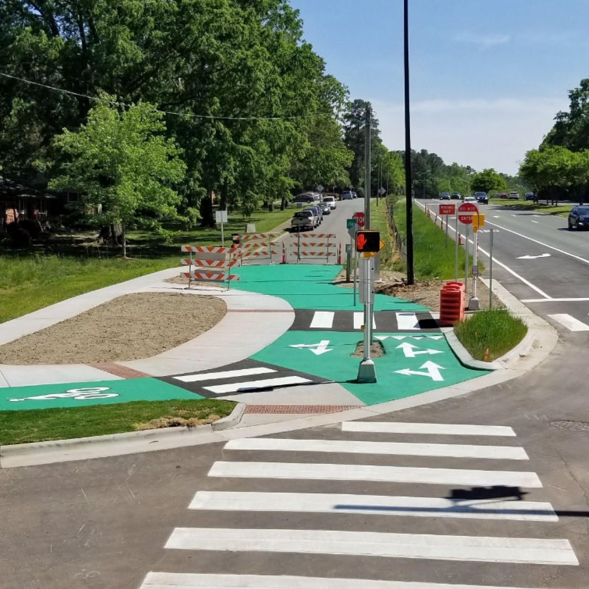 Bike Lane, Glen Lennox NC | Projects | Sealcoating, Line Striping ...