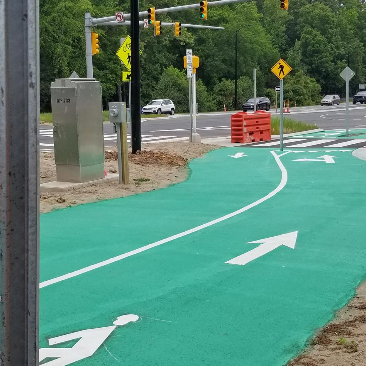Bike Lane, Glen Lennox NC | Projects | Sealcoating, Line Striping ...