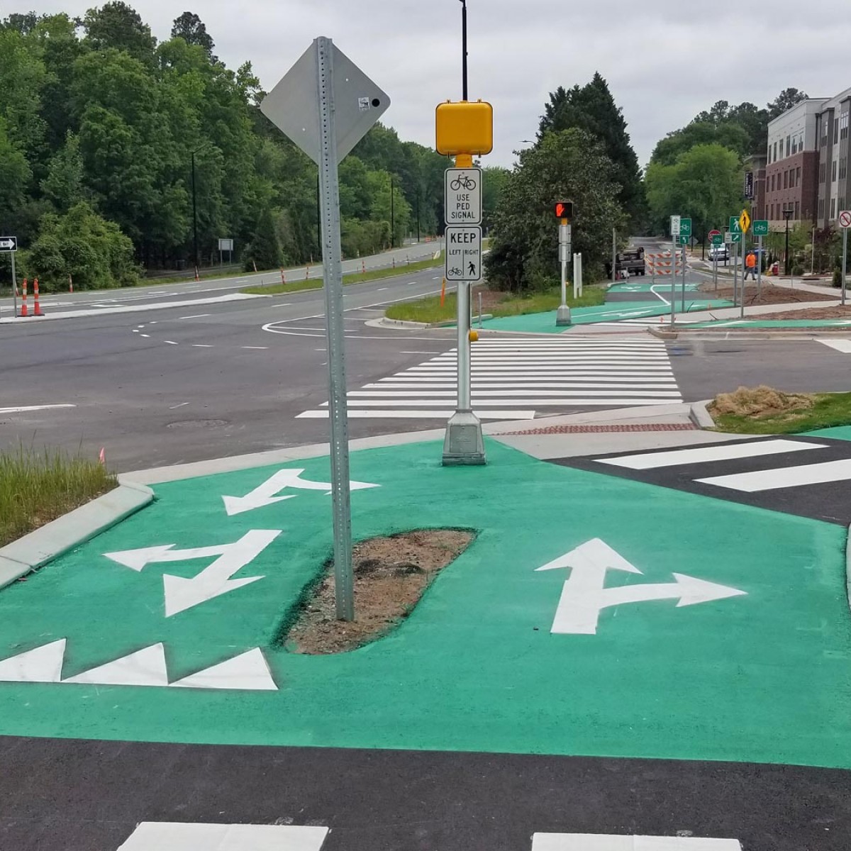 Bike Lane, Glen Lennox NC | Projects | Sealcoating, Line Striping ...